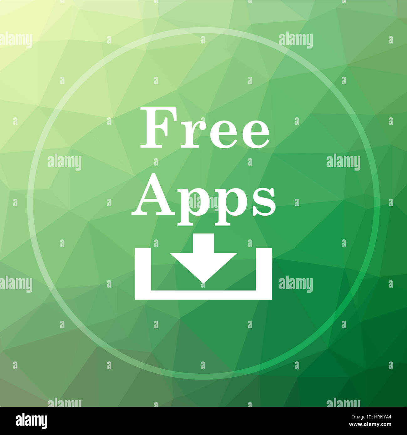 Free apps icon. Free apps website button on green low poly background ...