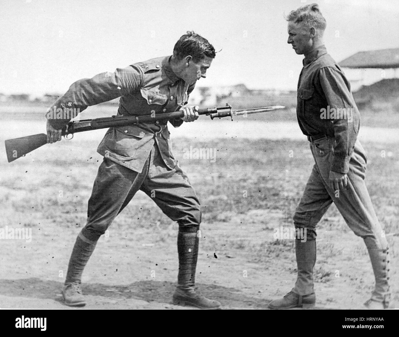 WWI, Bayonet Training, 1917 Stock Photo - Alamy