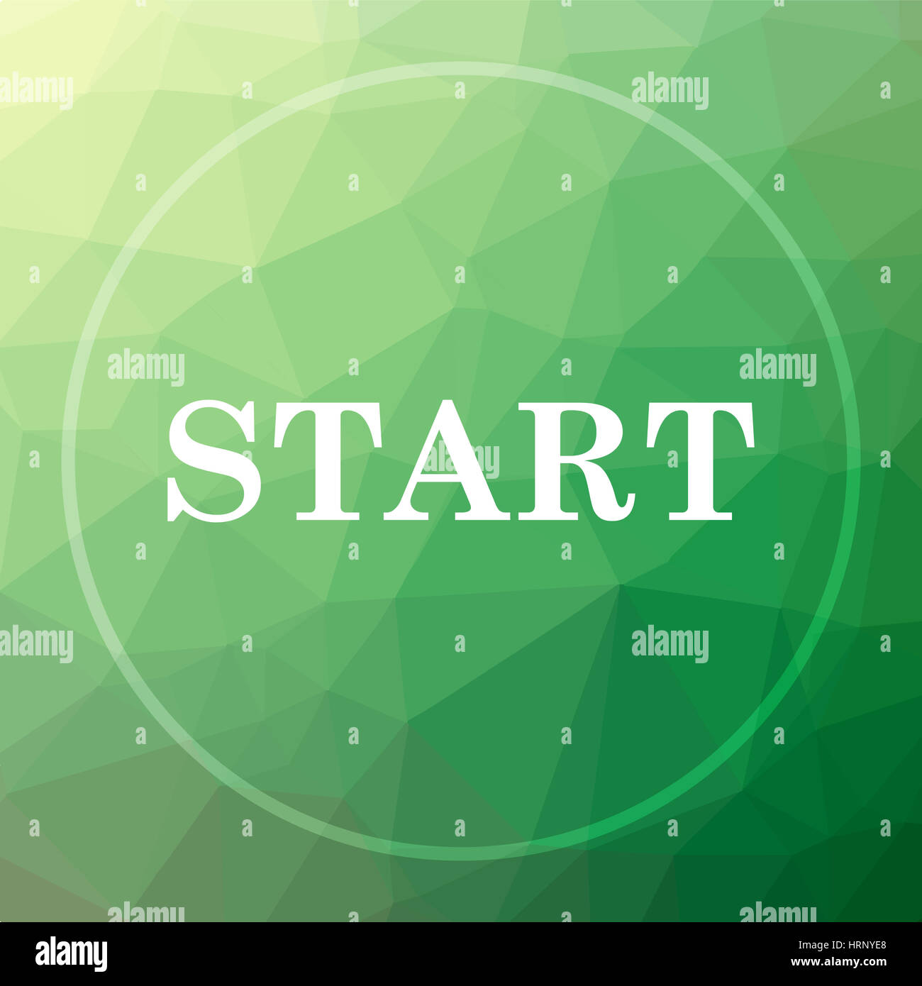 Start icon. Start website button on green low poly background Stock ...
