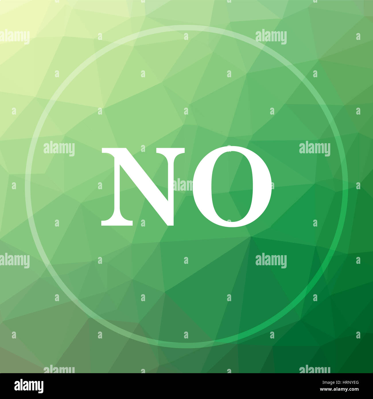 No icon. No website button on green low poly background Stock Photo - Alamy