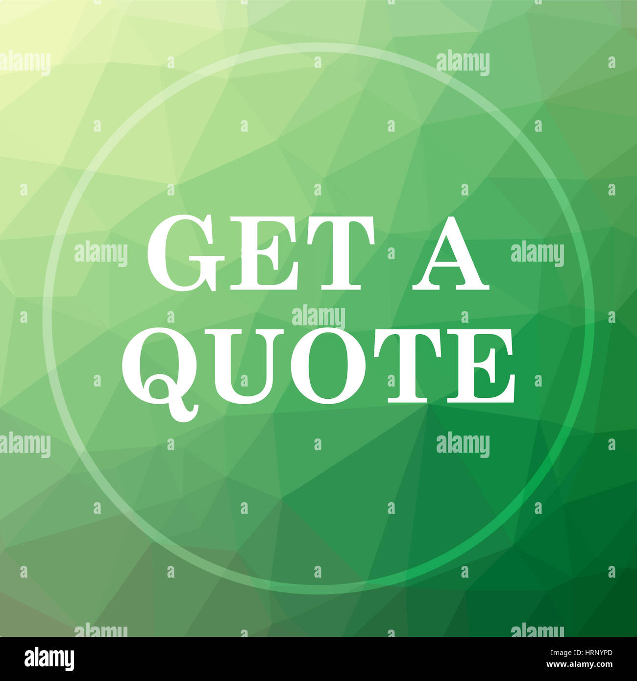Get a quote icon. Get a quote website button on green low poly ...