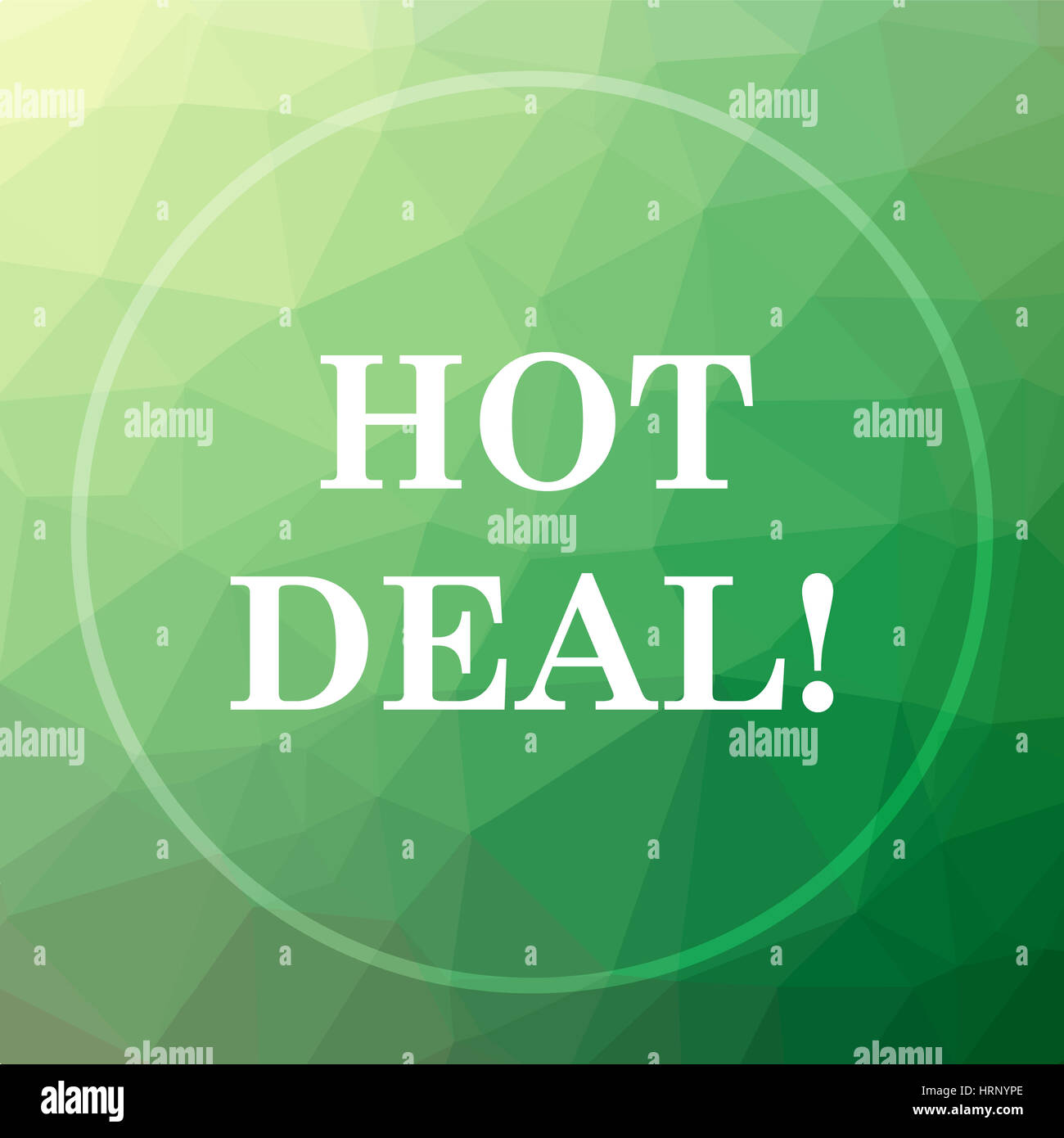 Hot deal icon. Hot deal website button on green low poly background ...