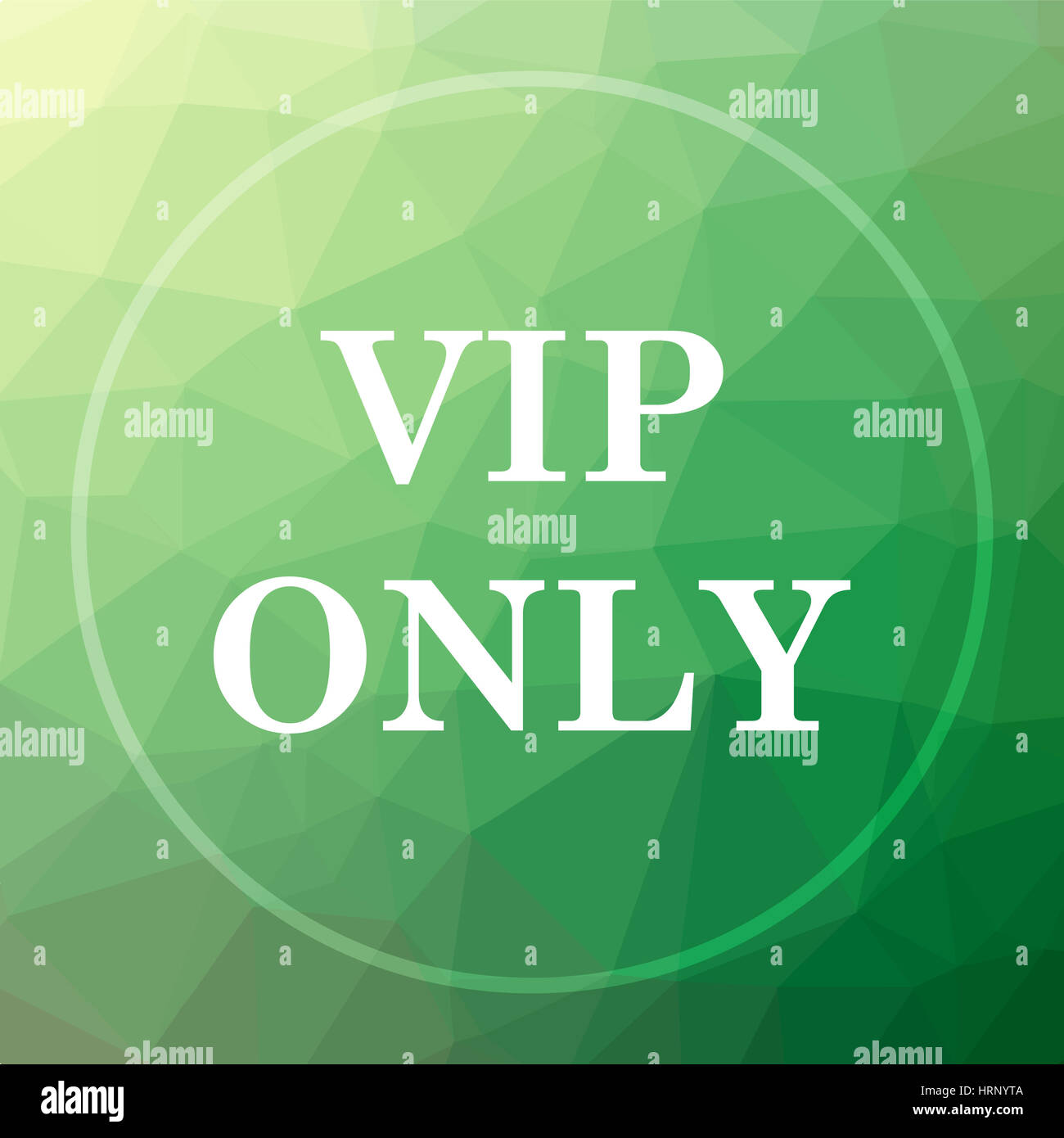 VIP only icon. VIP only website button on green low poly background ...