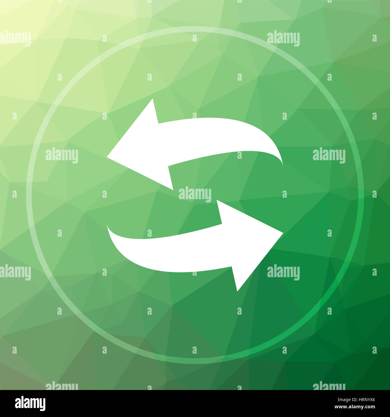 Swap icon. Swap website button on green low poly background Stock Photo ...