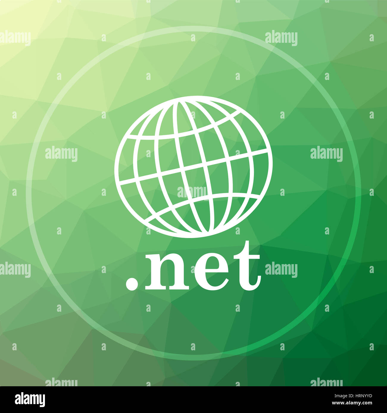 .net icon. .net website button on green low poly background Stock Photo ...