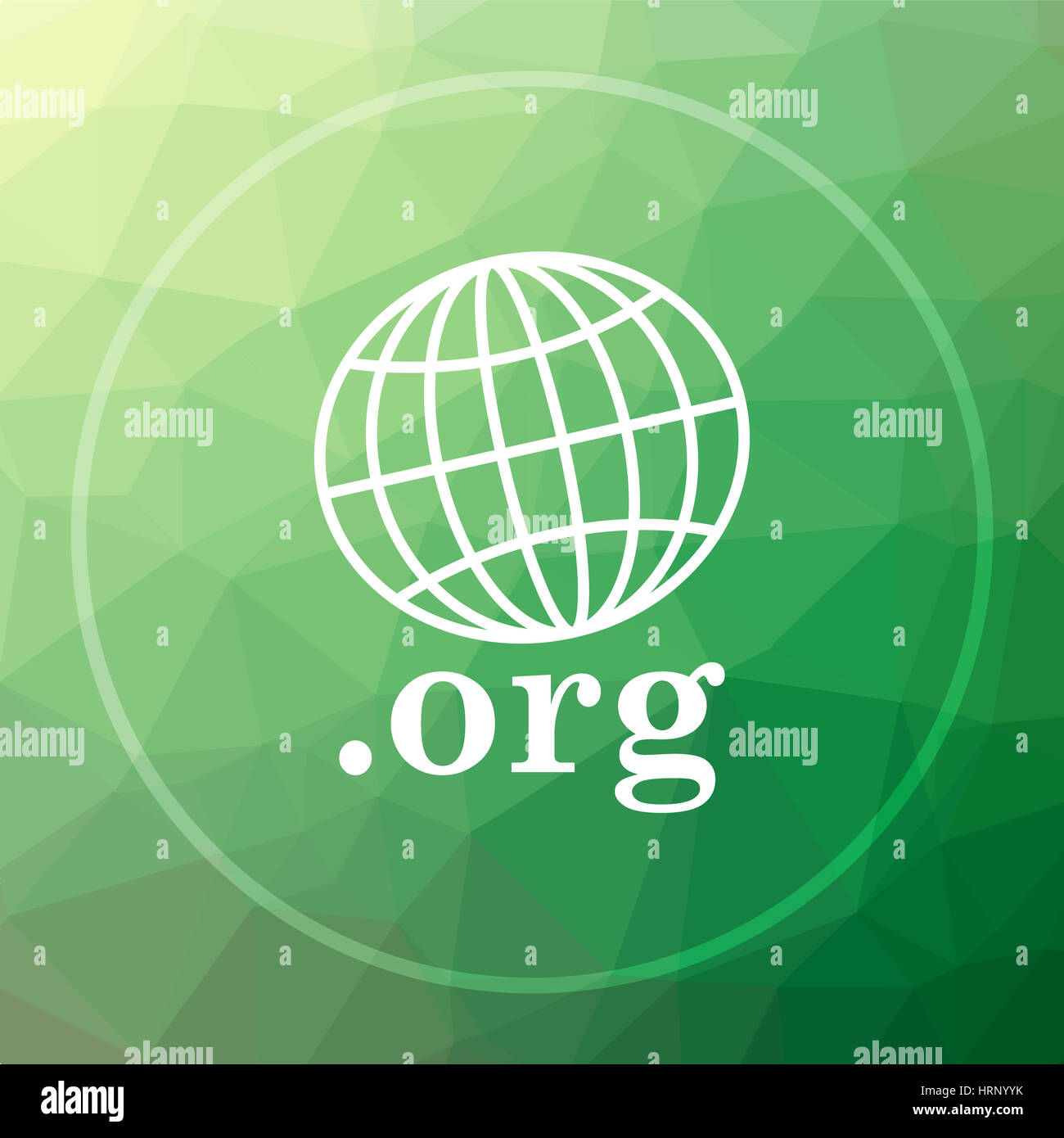.org icon. .org website button on green low poly background Stock Photo ...