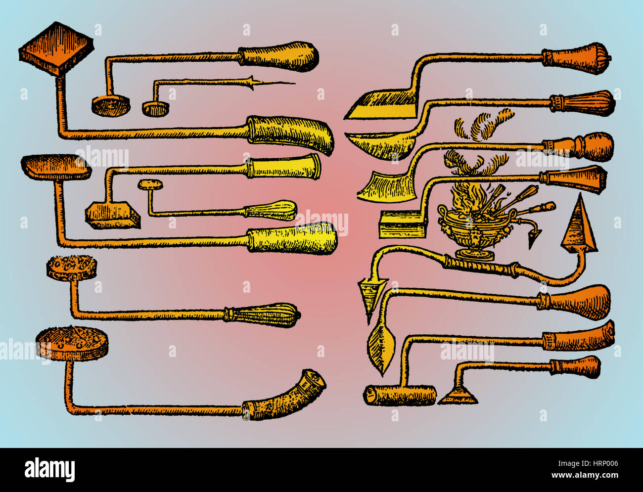 Ambroise ParÌ©, Cautery Tools, 1585 Stock Photo - Alamy