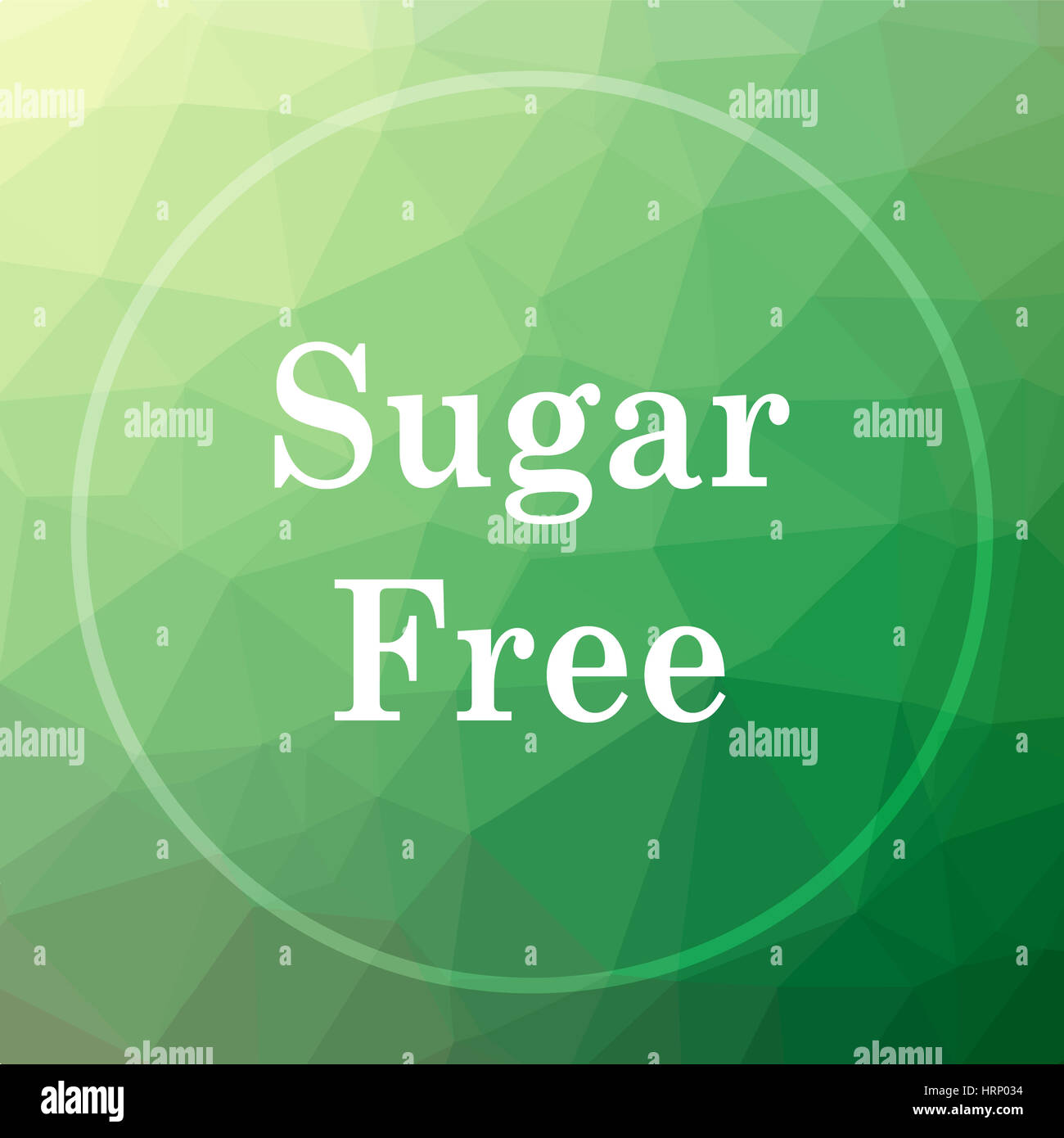 Sugar free icon. Sugar free website button on green low poly background ...