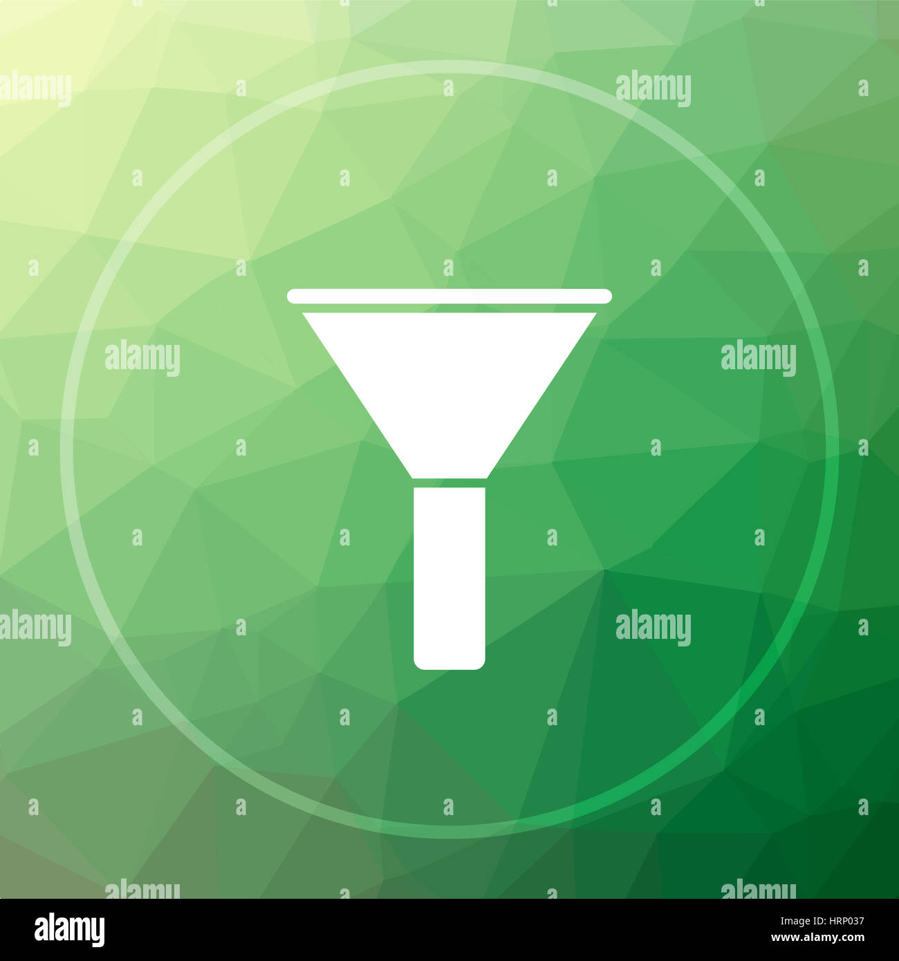 Filter icon. Filter website button on green low poly background Stock ...