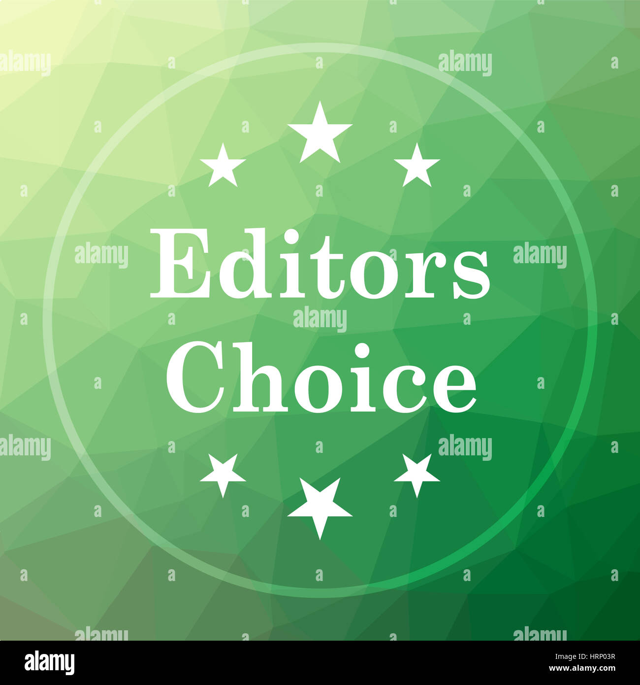 Editors choice icon. Editors choice website button on green low poly ...