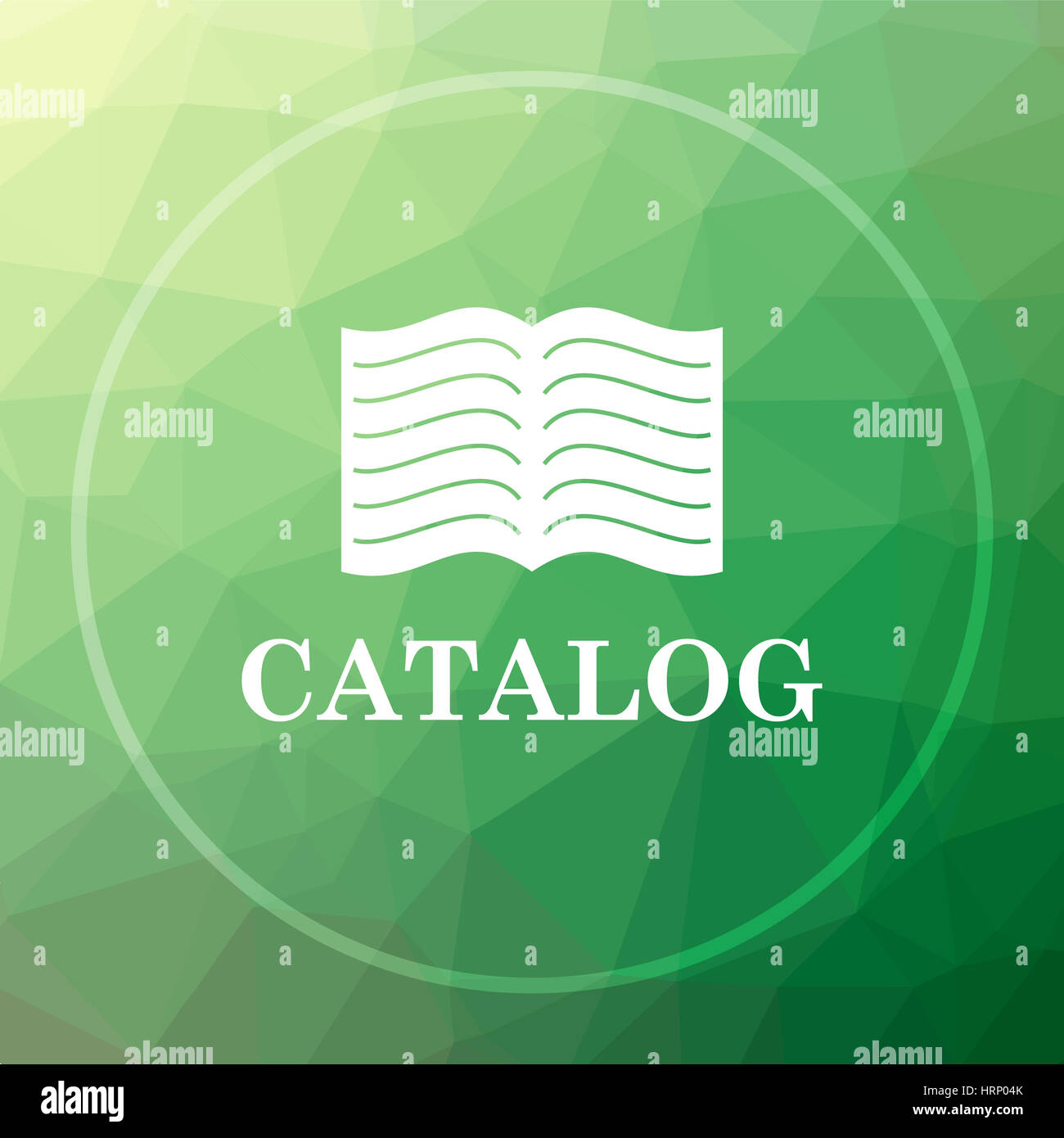Catalog icon. Catalog website button on green low poly background Stock ...