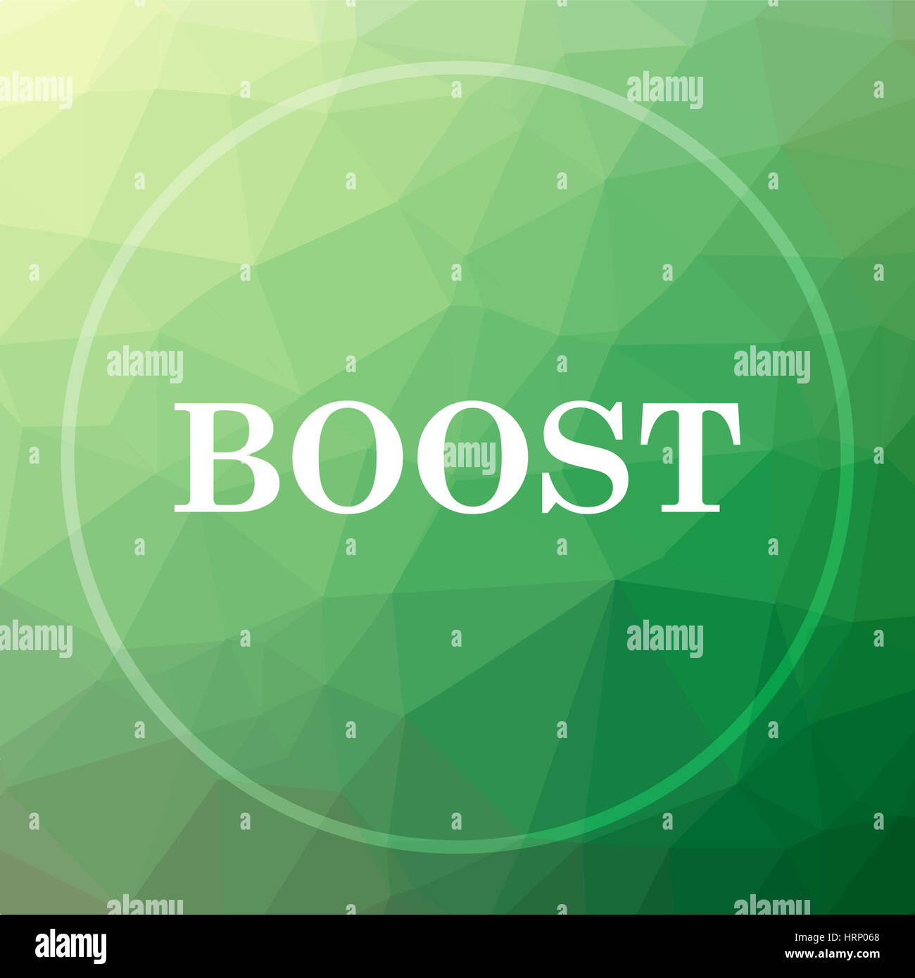 Boost icon. Boost website button on green low poly background Stock ...