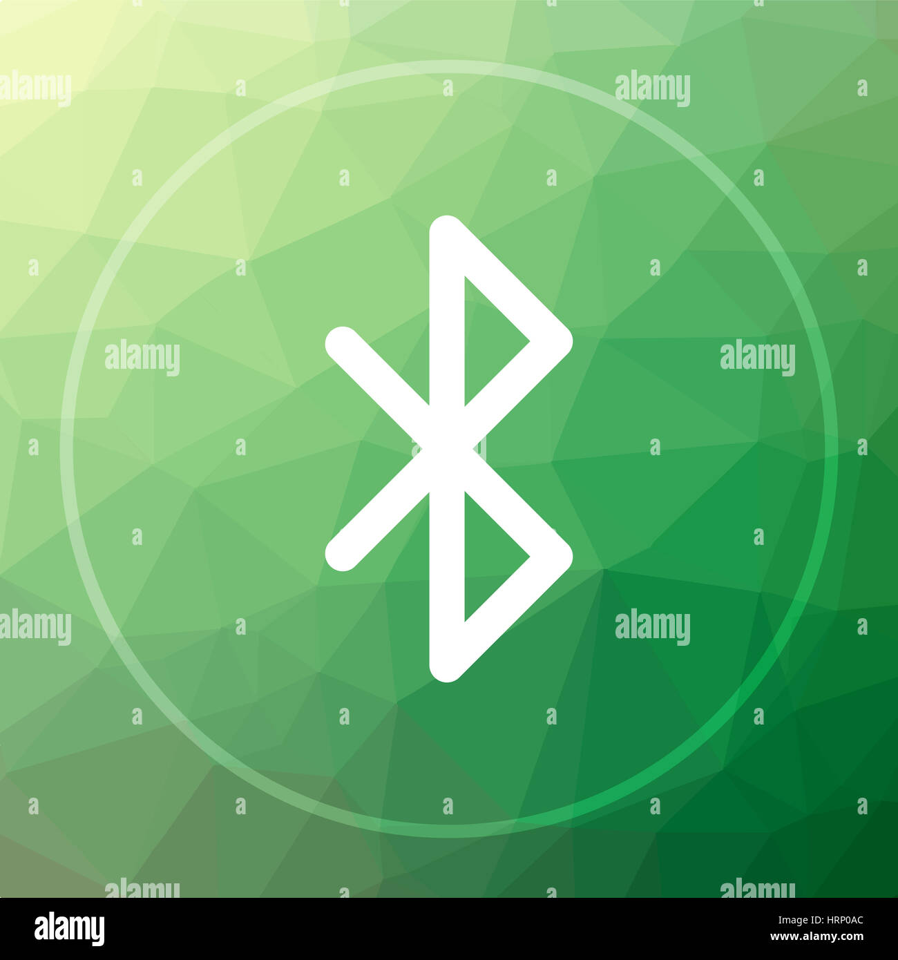 Bluetooth icon. Bluetooth website button on green low poly background ...