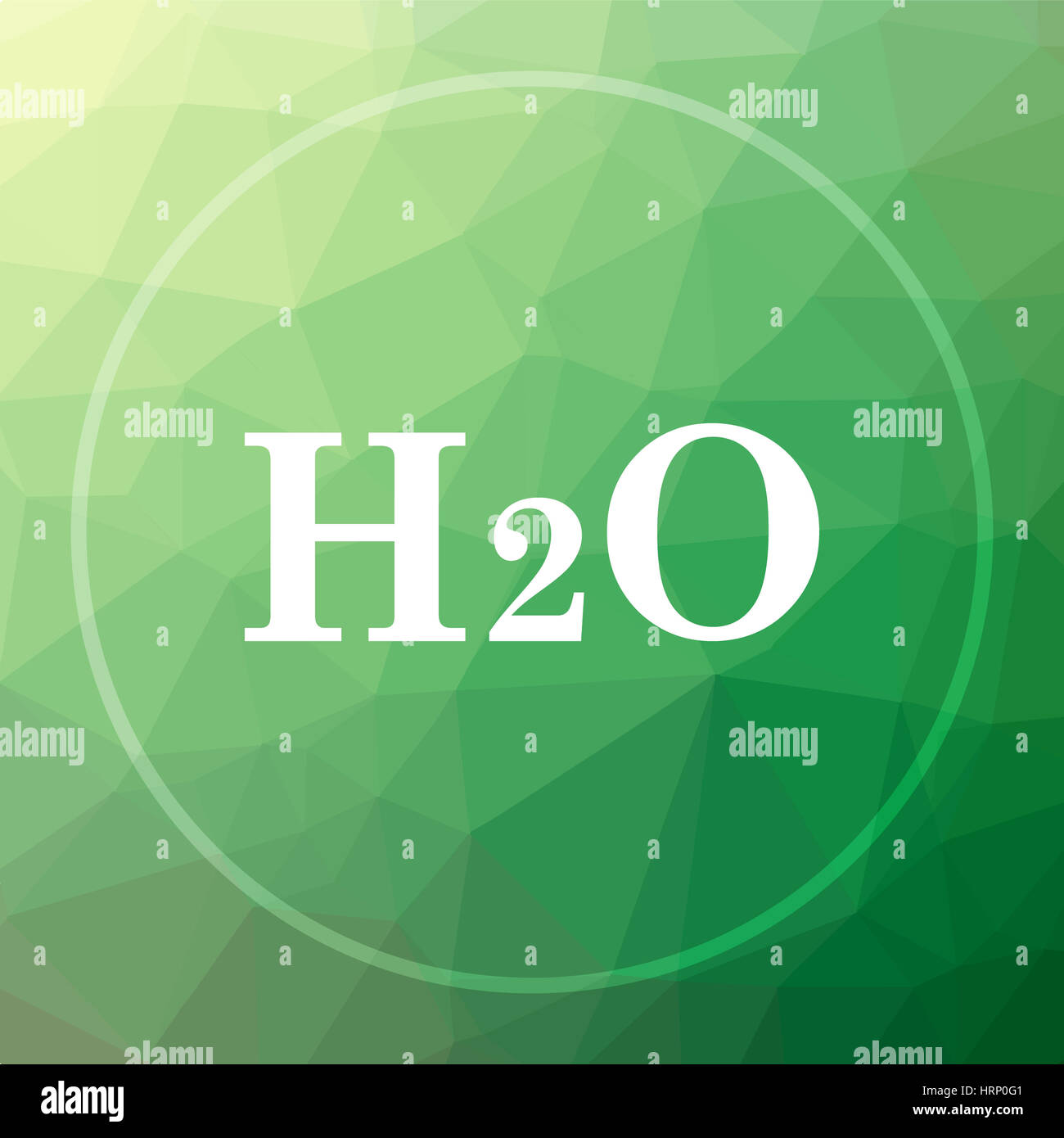 H2O icon. H2O website button on green low poly background Stock Photo ...