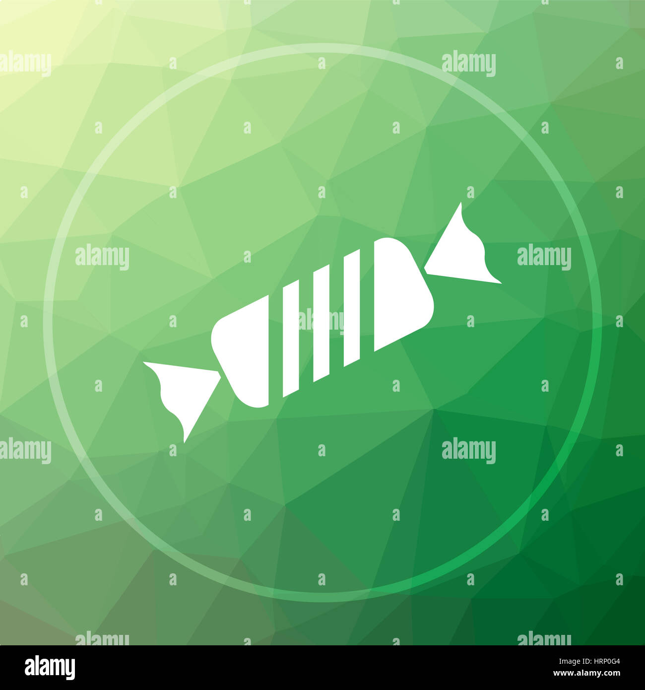 Candy icon. Candy website button on green low poly background Stock ...