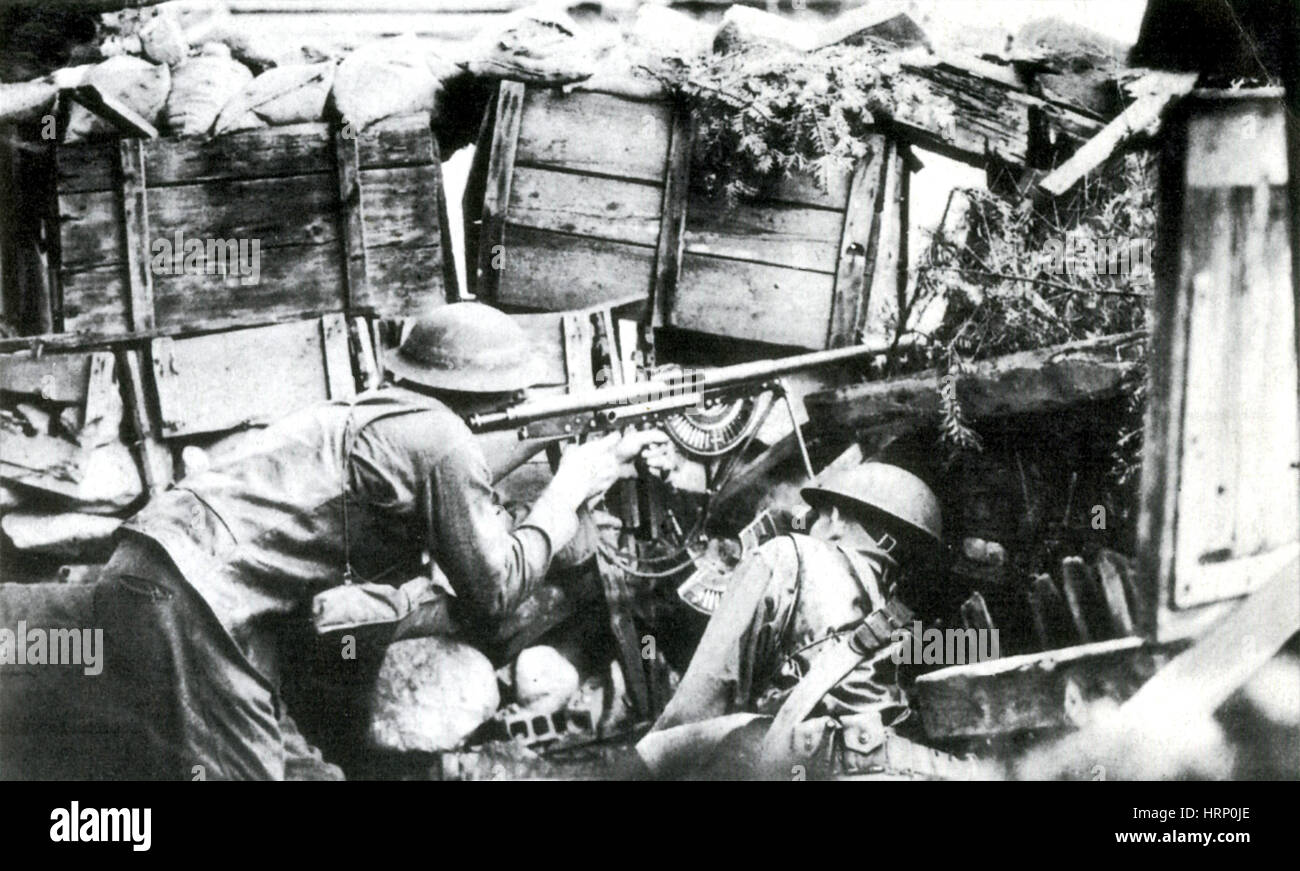 WWI, AEF Chauchat Machine Gun Team Stock Photo - Alamy