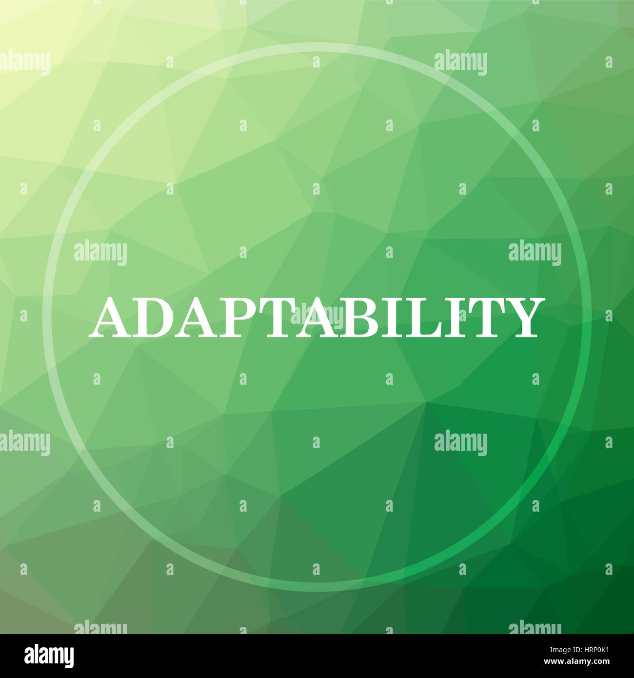 Adaptability icon. Adaptability website button on green low poly ...