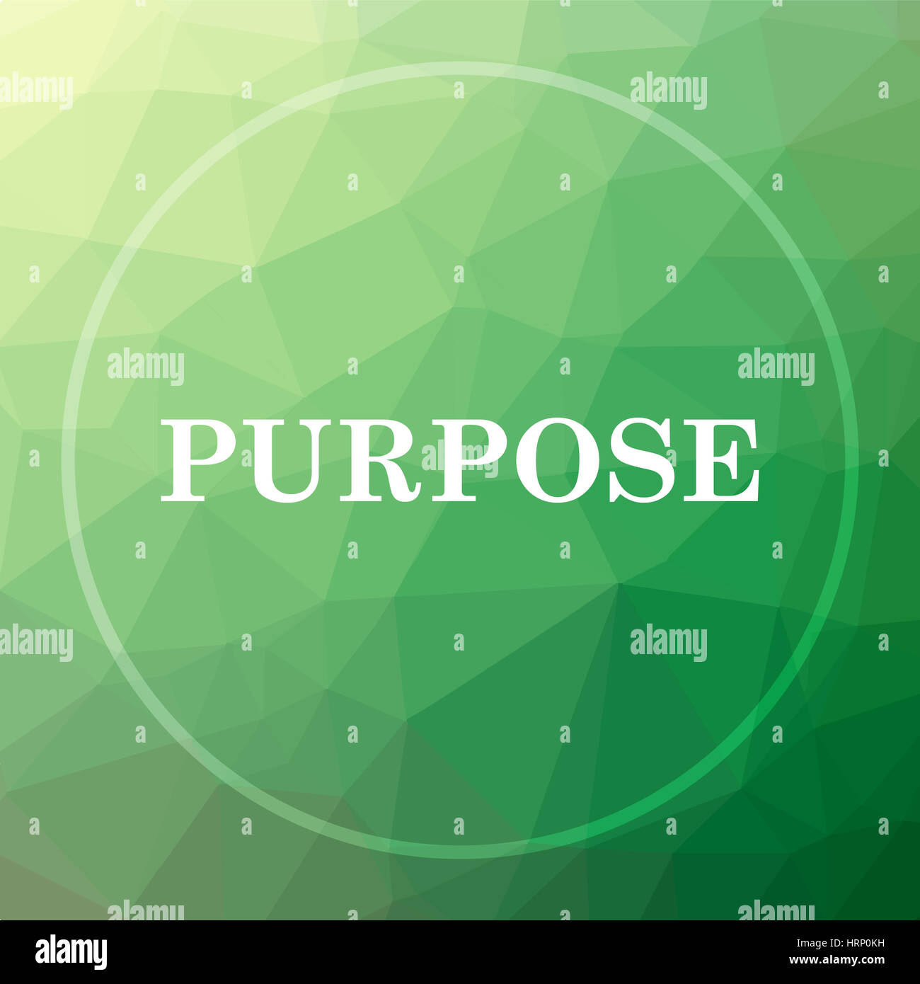 Purpose icon. Purpose website button on green low poly background Stock ...