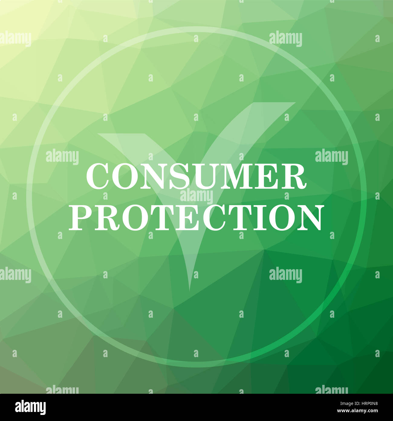 Consumer protection icon. Consumer protection website button on green ...