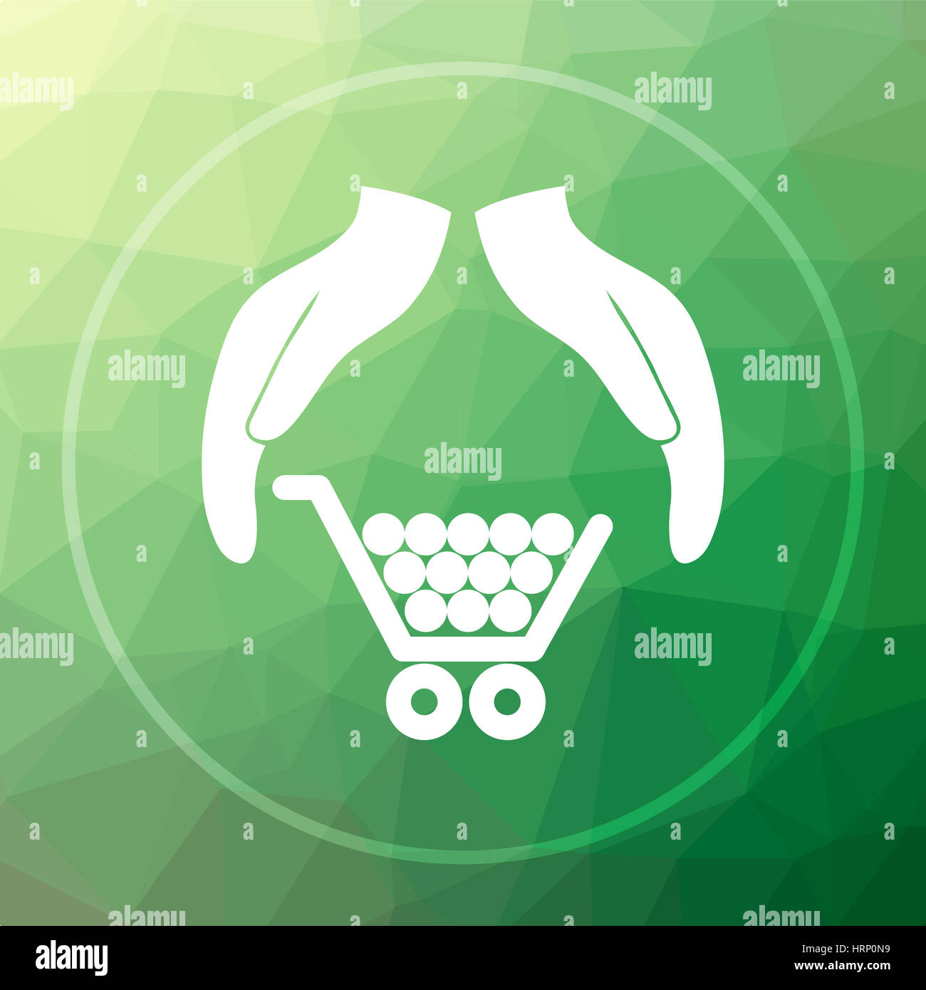 Consumer protection, protecting hands icon. Consumer protection ...