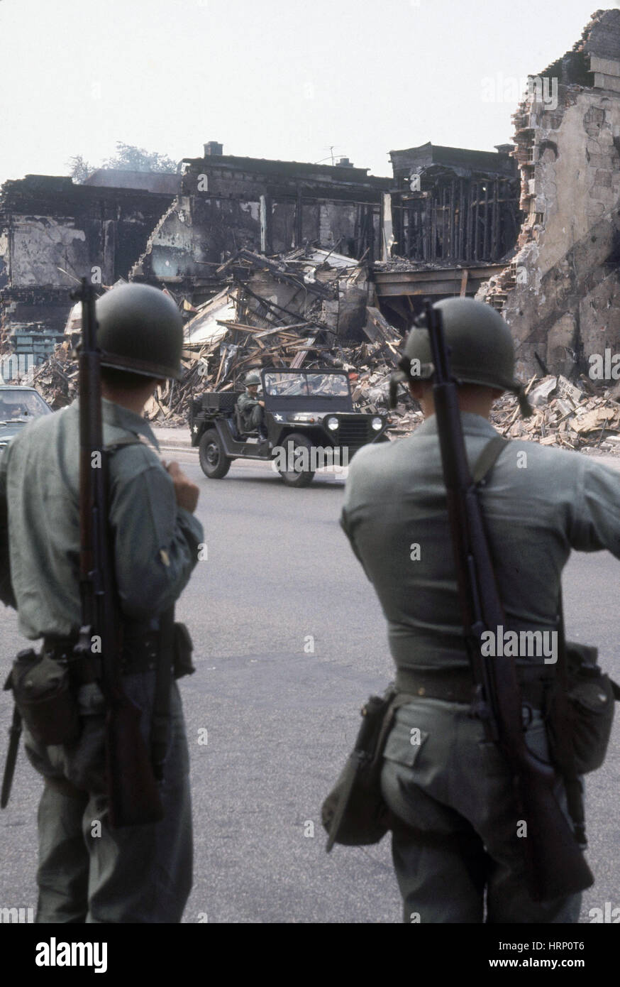 National Guard in Detroit During Riot, 1967 Stock Photo - Alamy