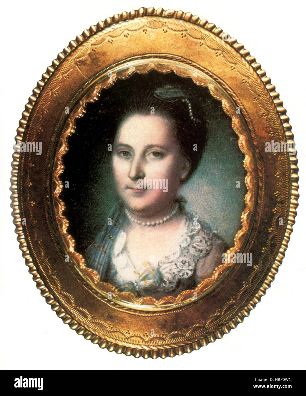 Mrs martha dandridge custis washington hi-res stock photography and ...