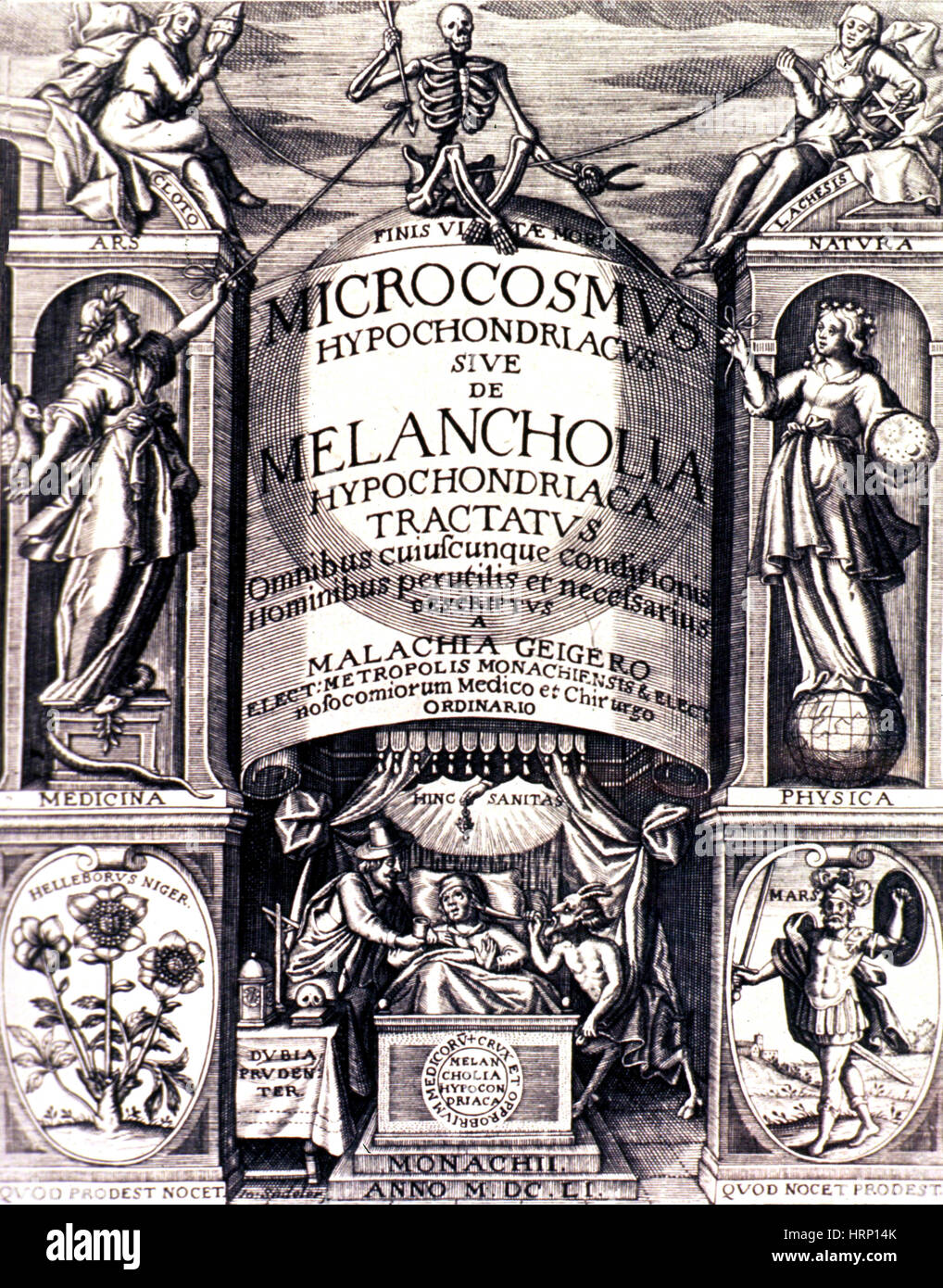 Microcosmus hypochondriacus Title Page, 1652 Stock Photo - Alamy