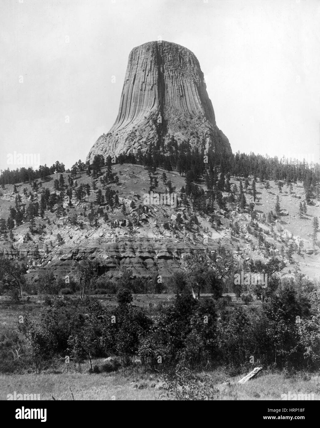 Devils Tower, 1892 Stock Photo - Alamy