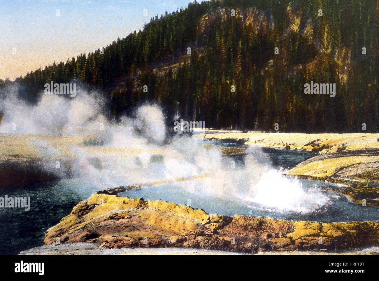 Cliff Spring, Yellowstone NP, 1928 Stock Photo - Alamy