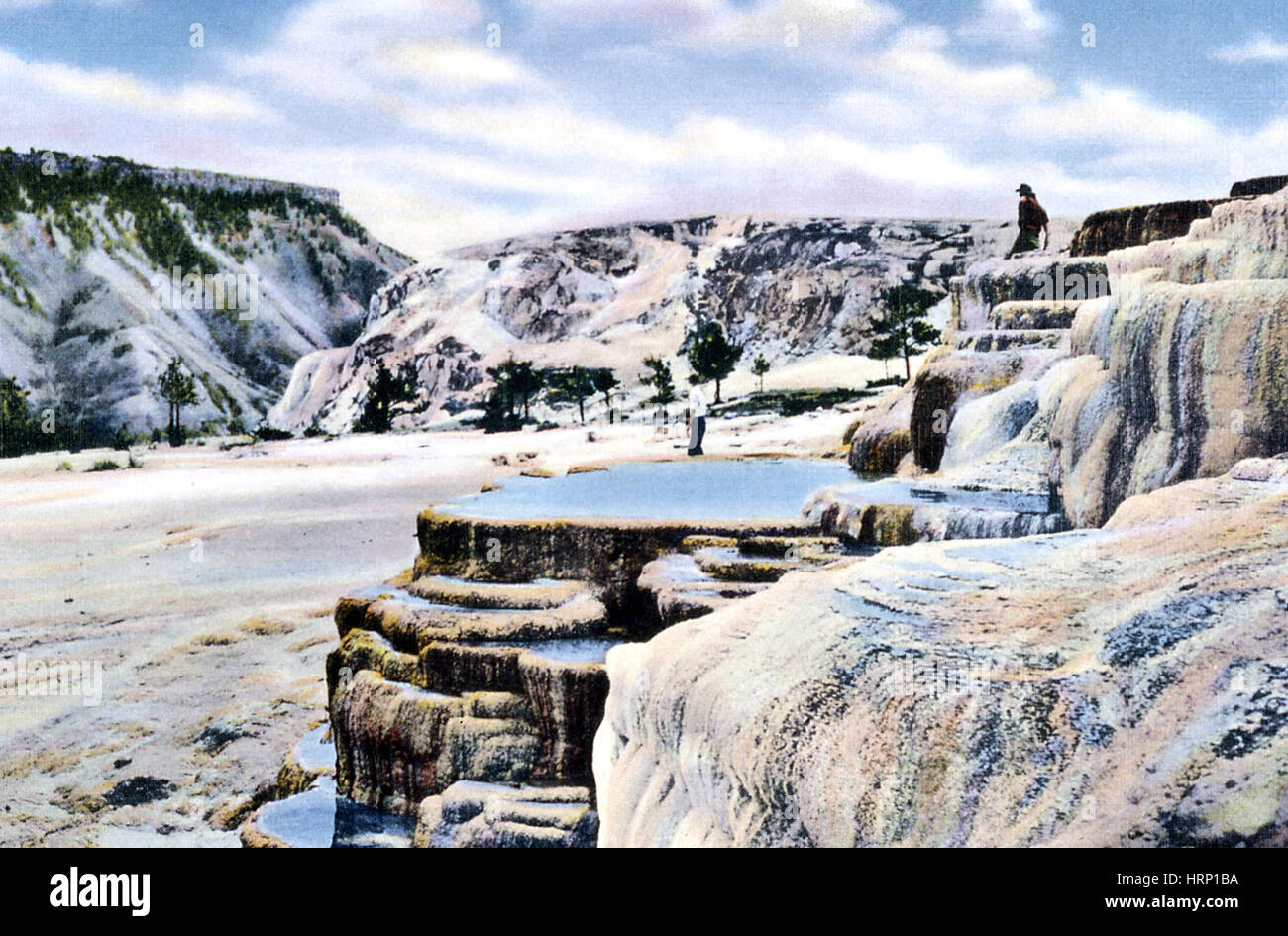 Cleopatra Spring and Terrace, Yellowstone NP, 1920 Stock Photo - Alamy