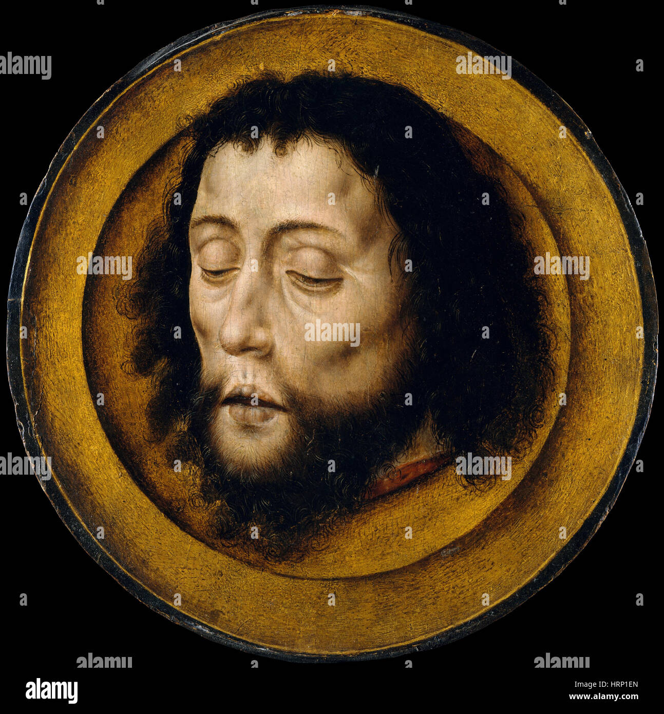 Head of Saint John the Baptist by Aelbert Bouts Stock Photo - Alamy