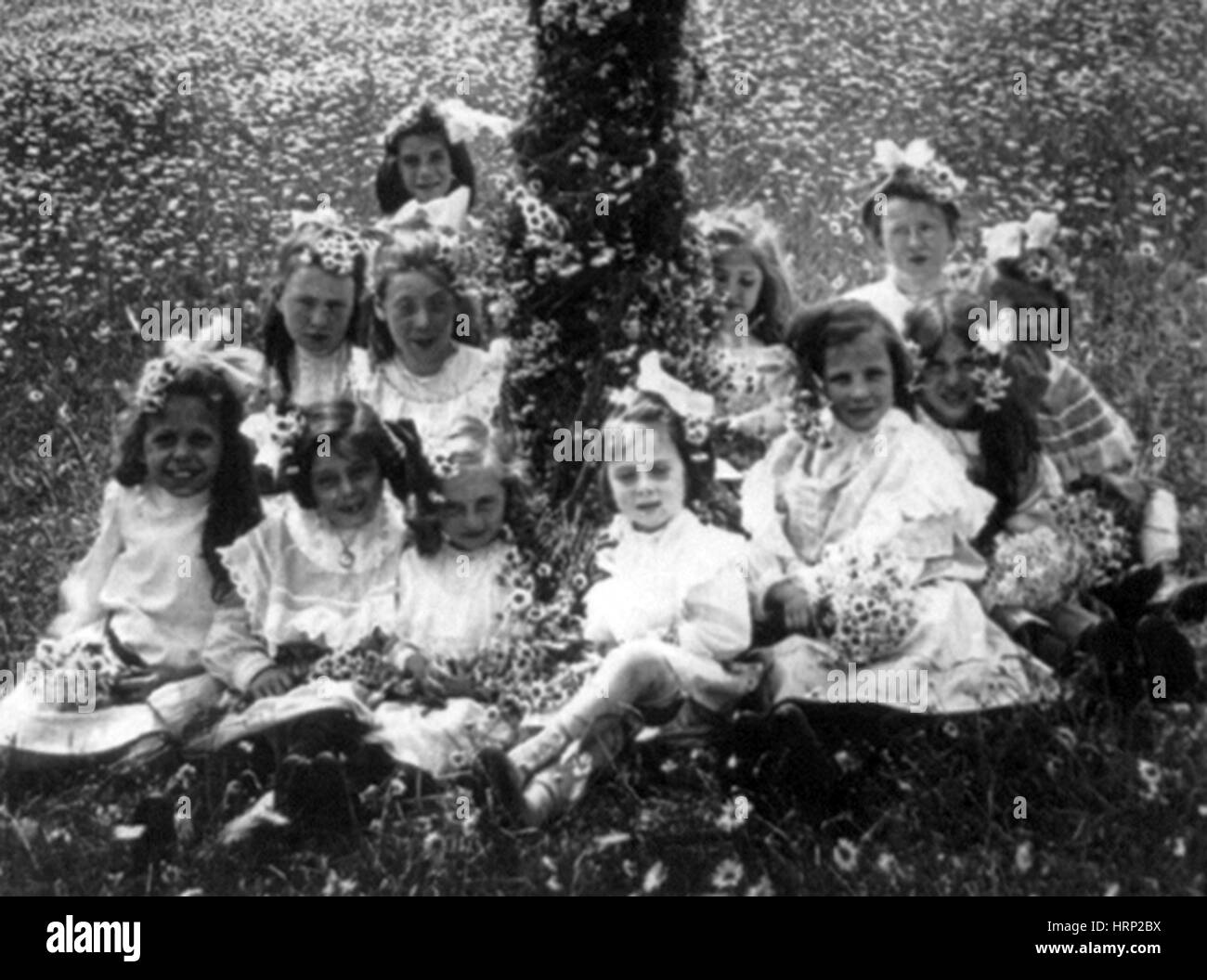 Maypole dance Black and White Stock Photos & Images - Alamy