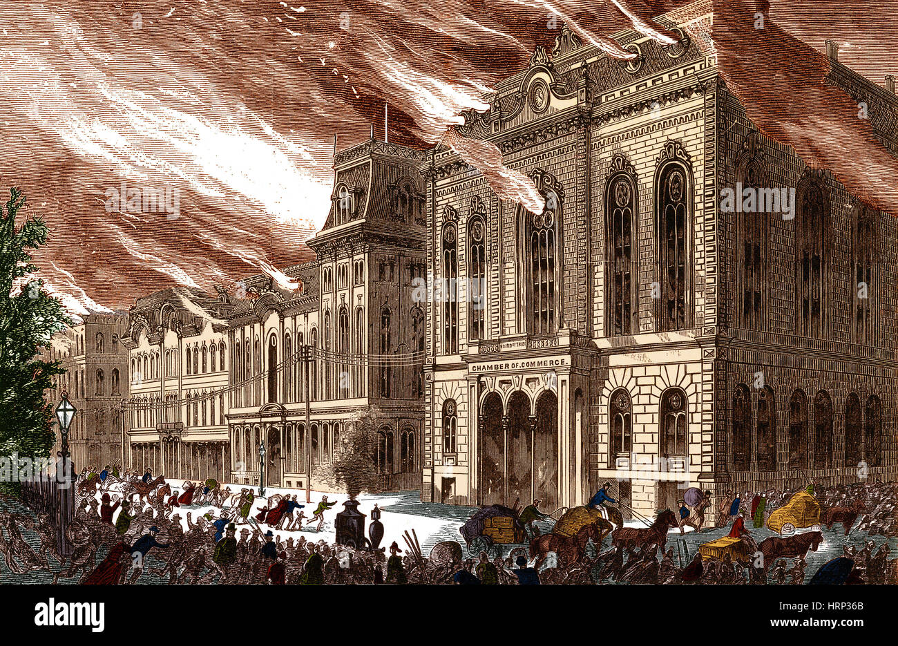The Great Chicago Fire, 1871 Stock Photo - Alamy