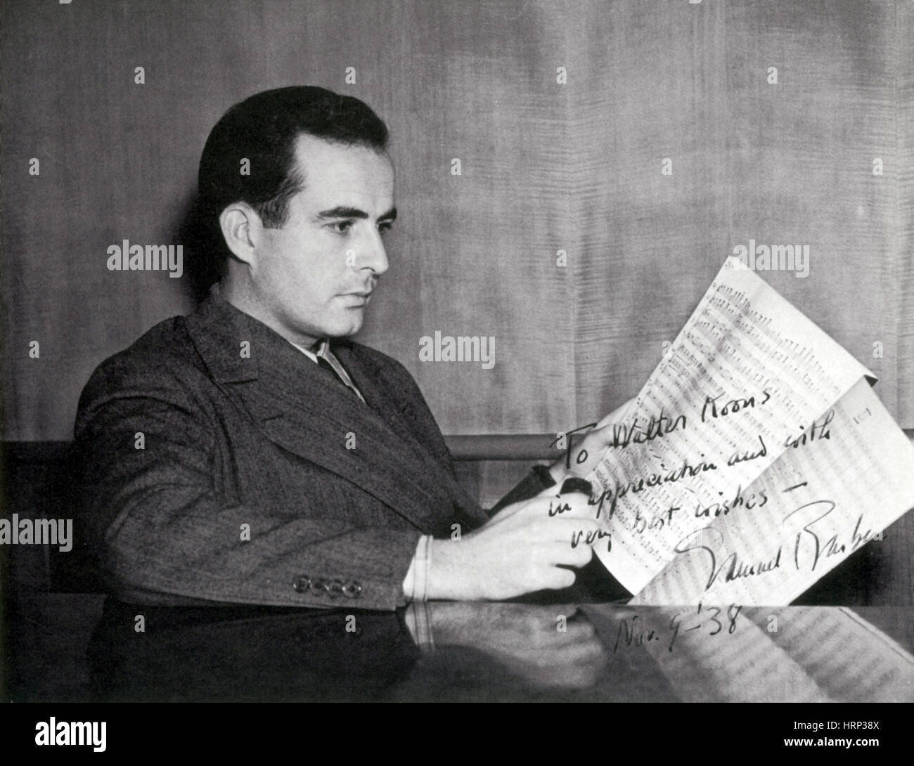 Samuel Barber, American Composer Stock Photo - Alamy