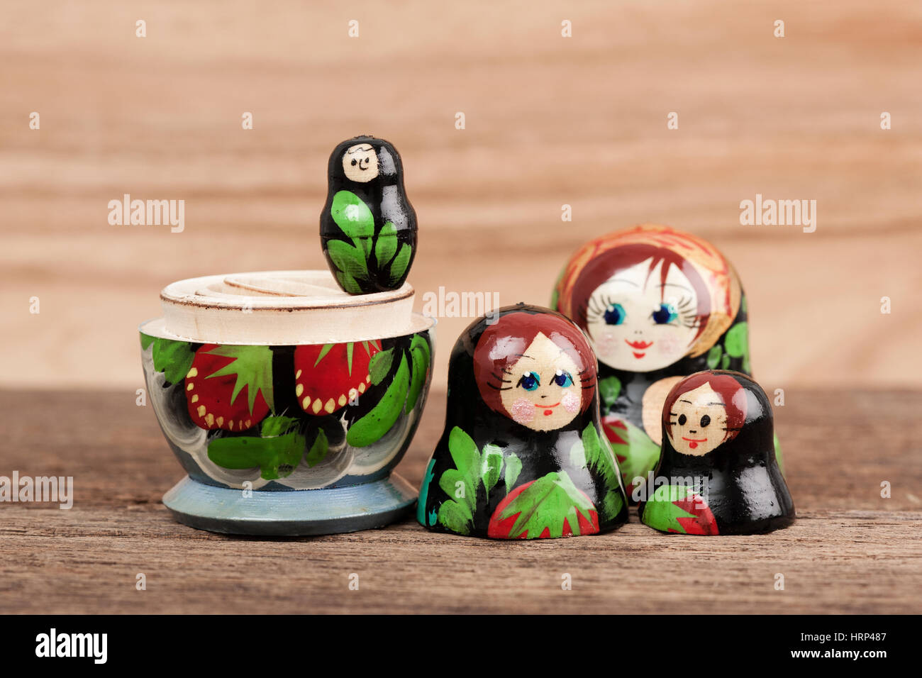 set of matryoshka or babushkas, Russian nesting dolls Stock Photo - Alamy