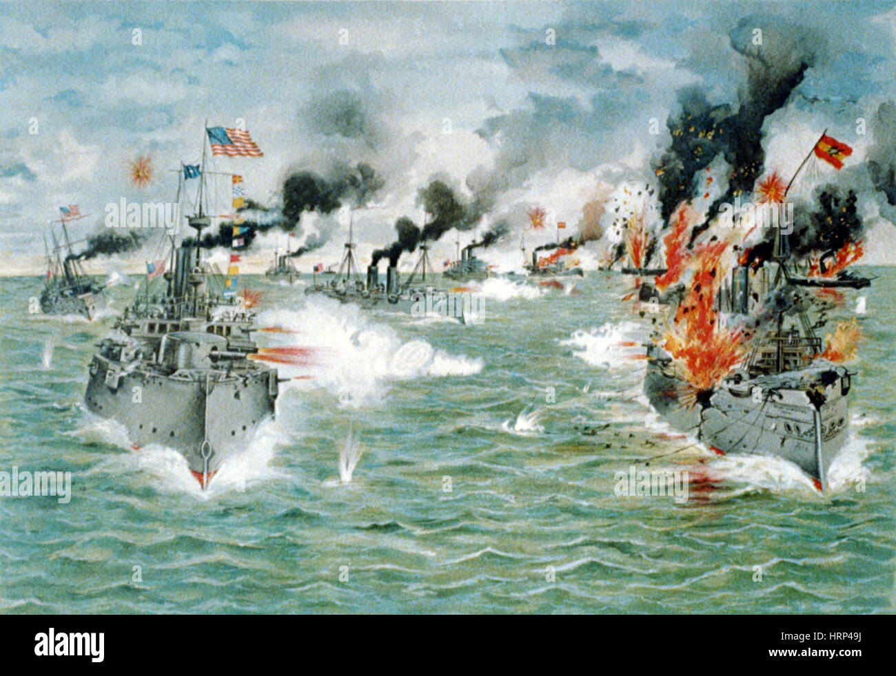 Battle of Manila Bay, 1898 Stock Photo - Alamy
