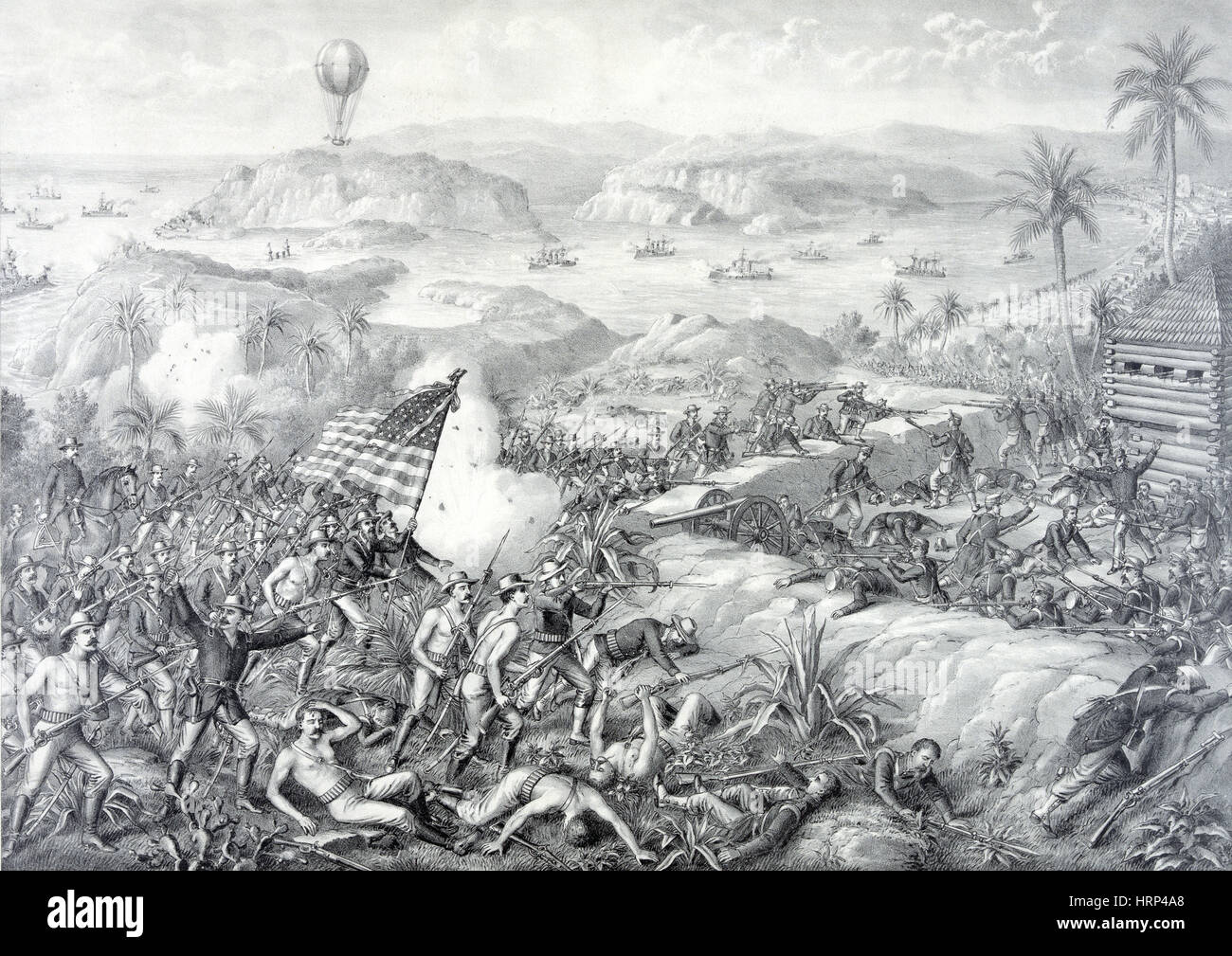 Battle of El Caney, 1898 Stock Photo - Alamy