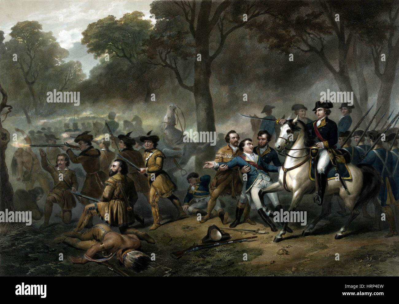 Battle of the Monongahela, 1755 Stock Photo - Alamy