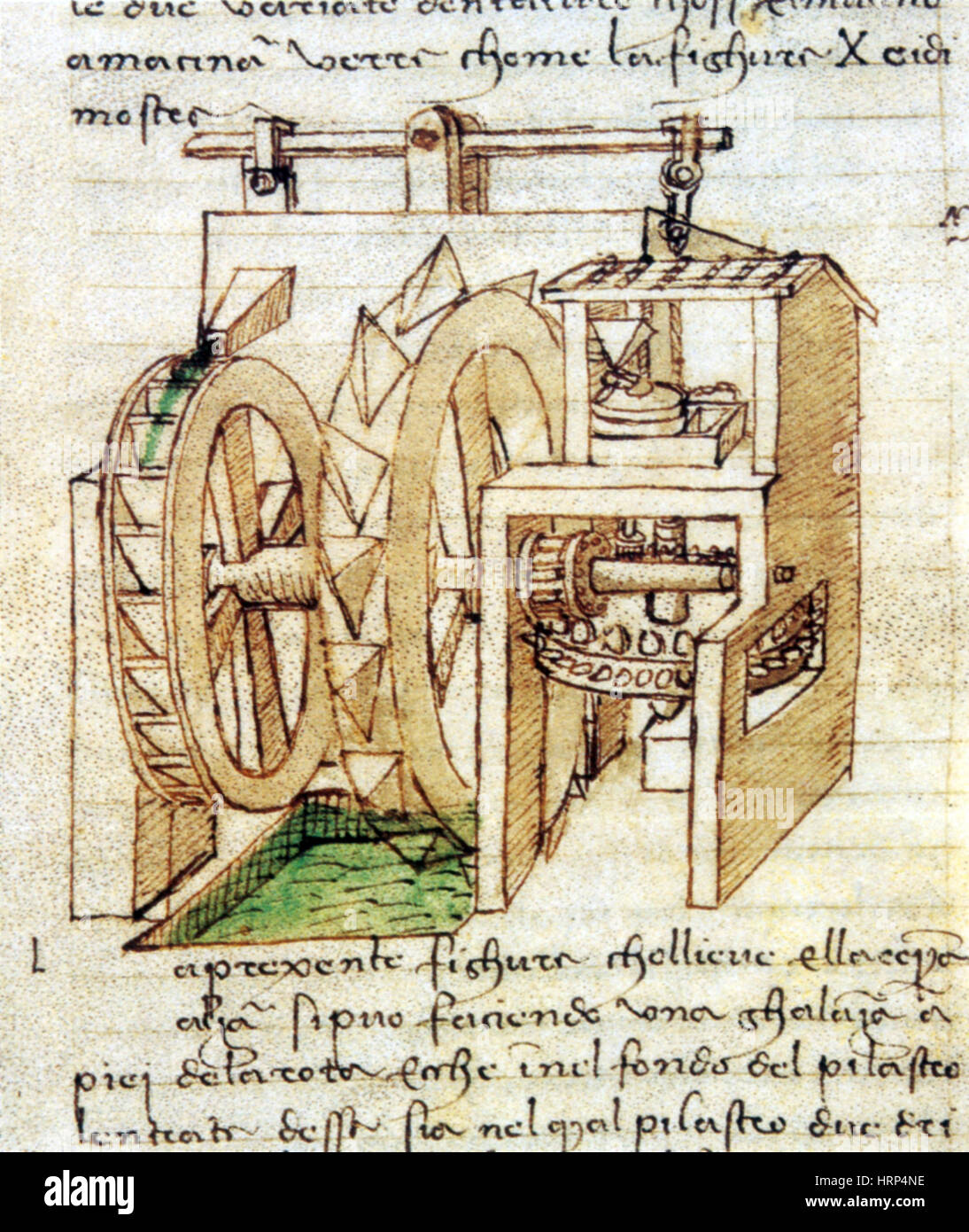 Di Giorgio Invention, Watermill Stock Photo - Alamy