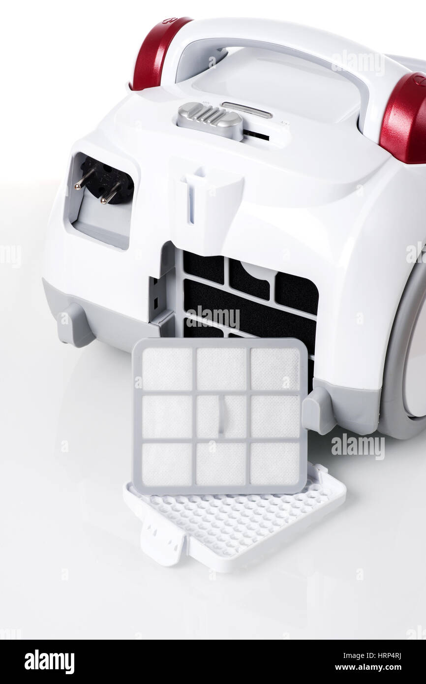 the new vacuum cleaner with cyclonic system isolated on white ...