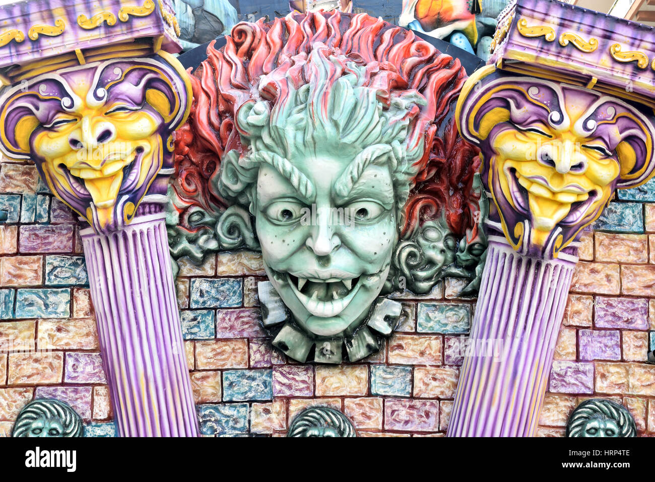 Acireale (CT), Italy - February 28, 2017: allegorical float, depicting ...