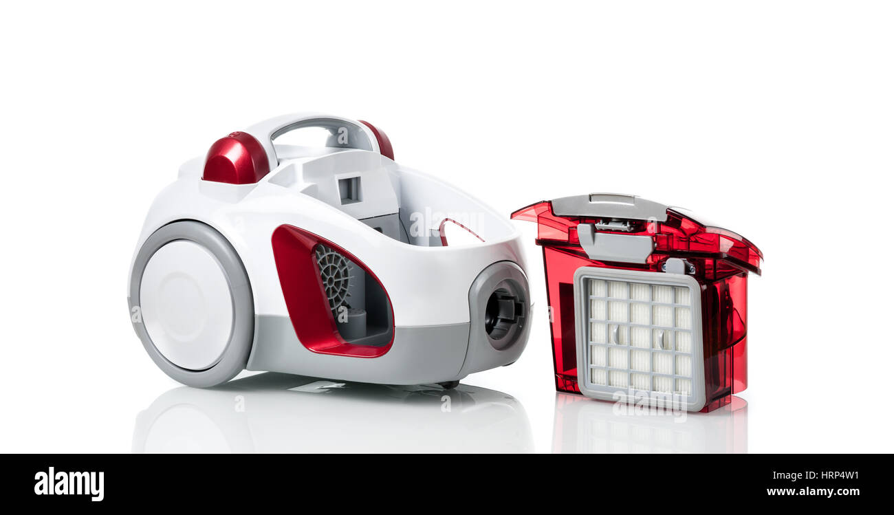 the new vacuum cleaner with cyclonic system isolated on white ...