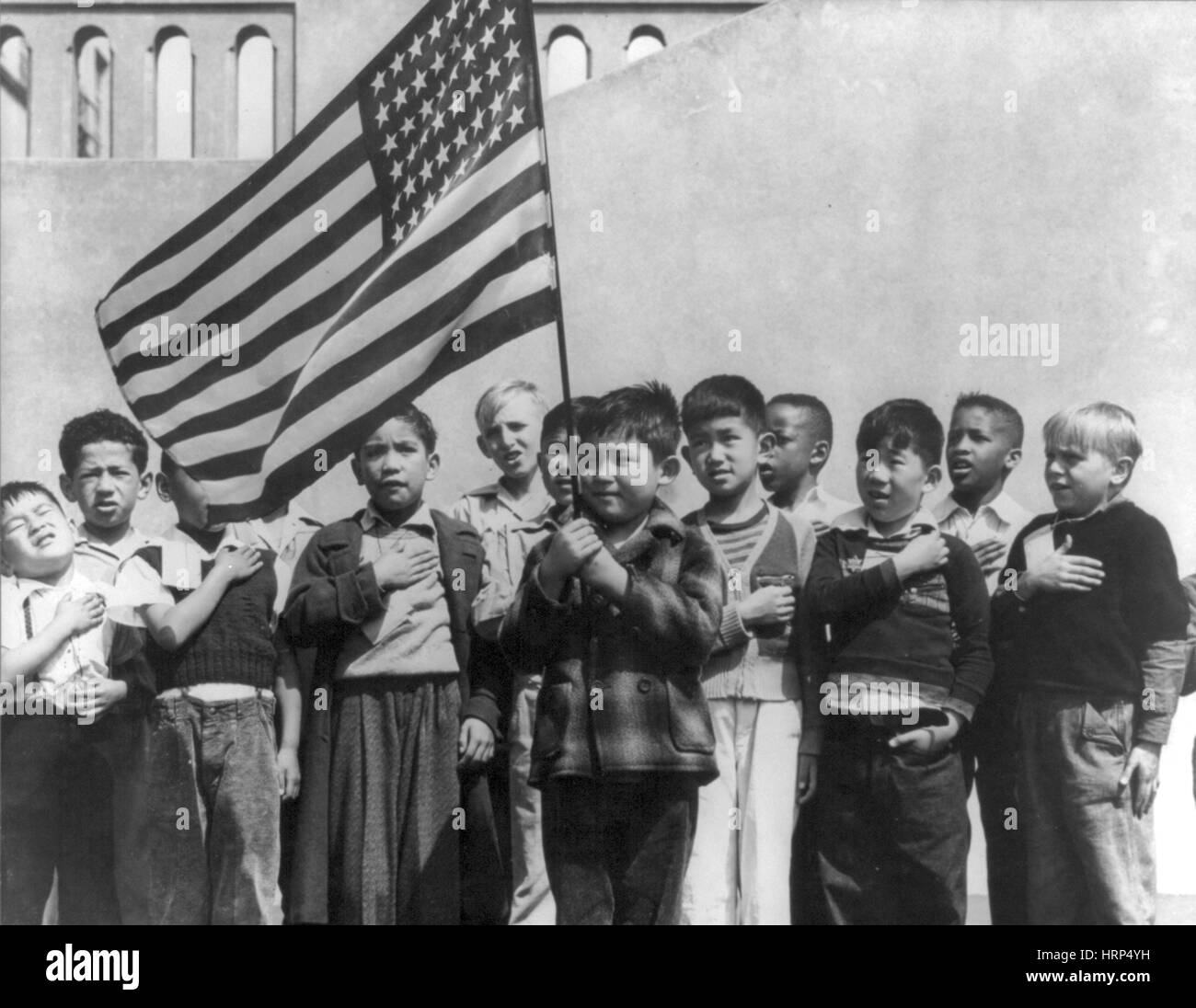 Pledge of Allegiance, 1942 Stock Photo - Alamy