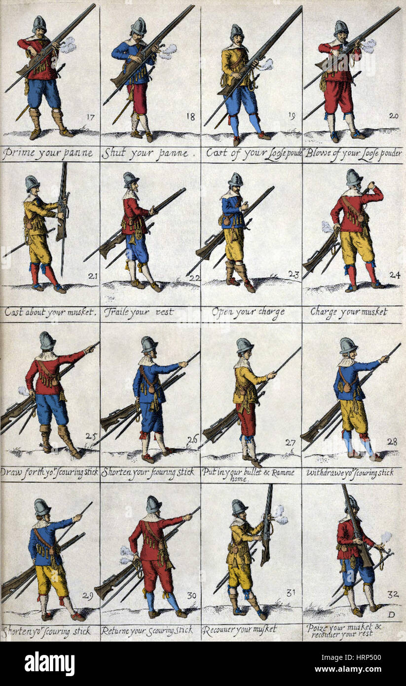 The Exercise of Arms for Muskets, 1637 Stock Photo - Alamy
