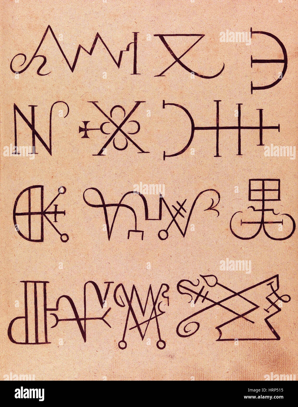 Cabbalistic Signs and Sigils, 18th Century Stock Photo - Alamy