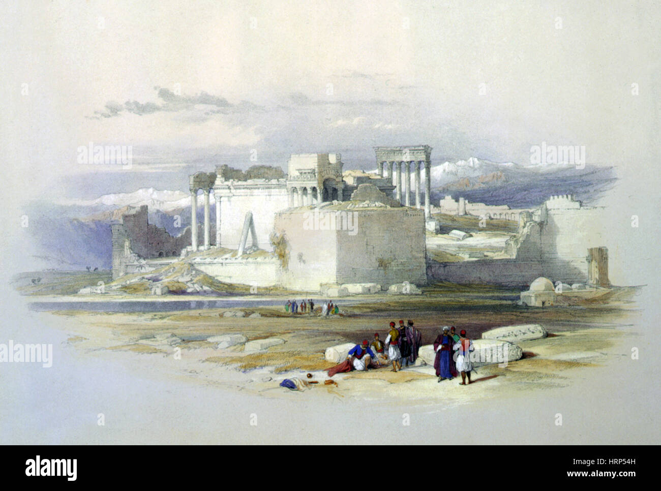 David roberts baalbec ruins temple hi-res stock photography and images ...