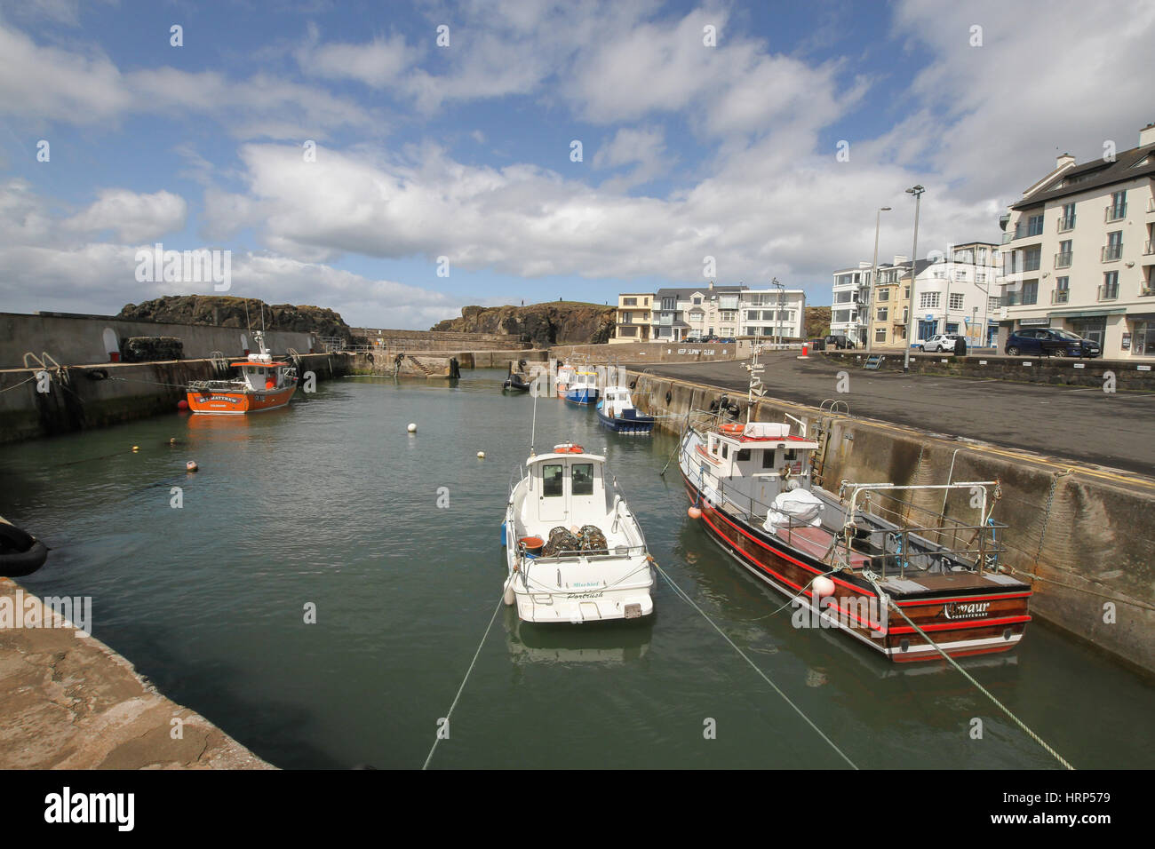 The harbour at Portstewart, County Londonderry, Northern Iireland Stock ...