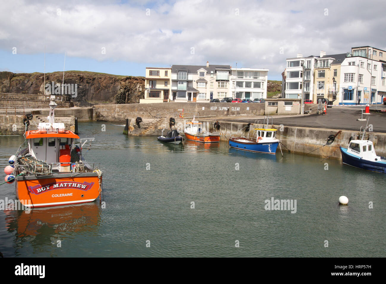 The harbour at Portstewart, County Londonderry, Northern Iireland Stock ...