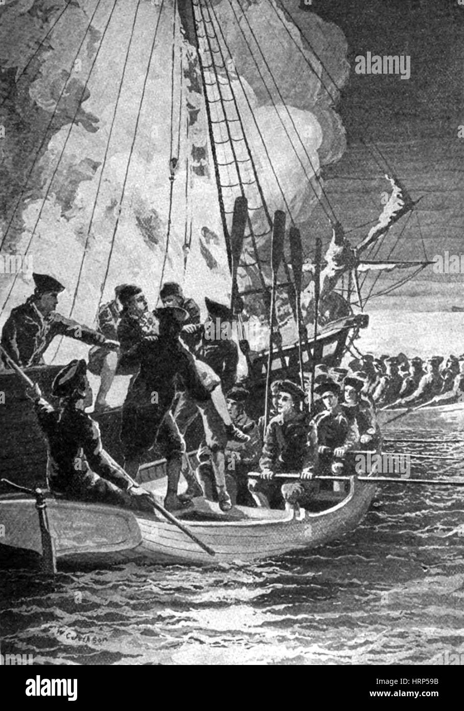 Gaspee Affair, 1772 Stock Photo - Alamy