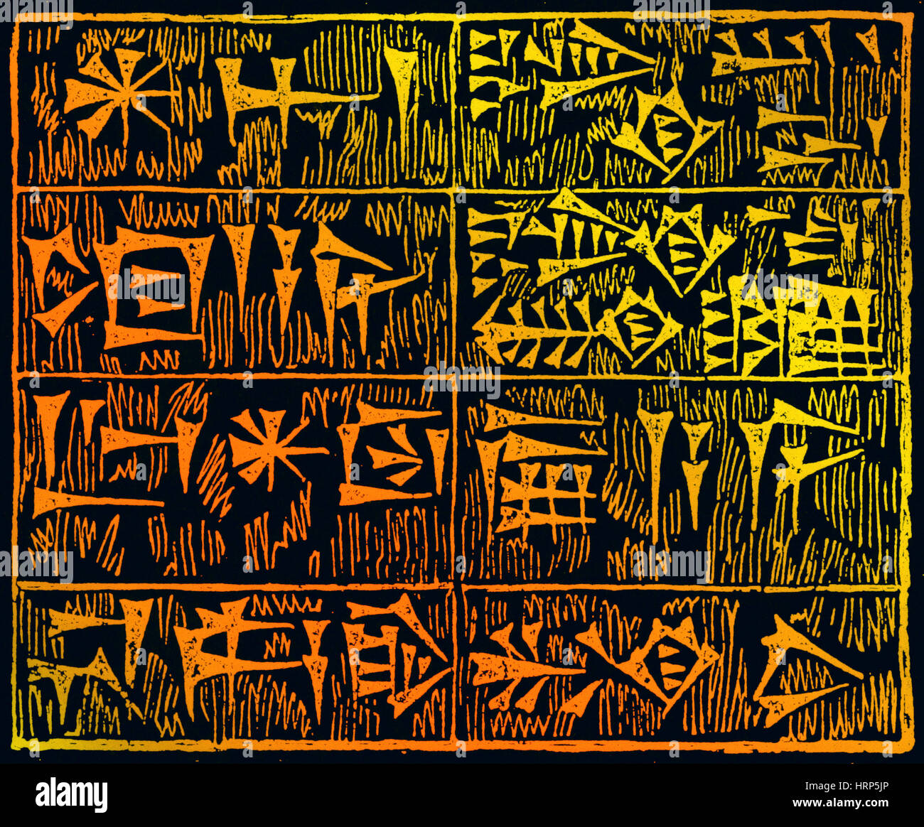 Cuneiform Characters Stock Photo - Alamy